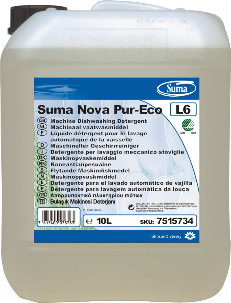 Detersivo Suma Nova Pur-Eco L6. Acque Dure/Medie DIVERSEY